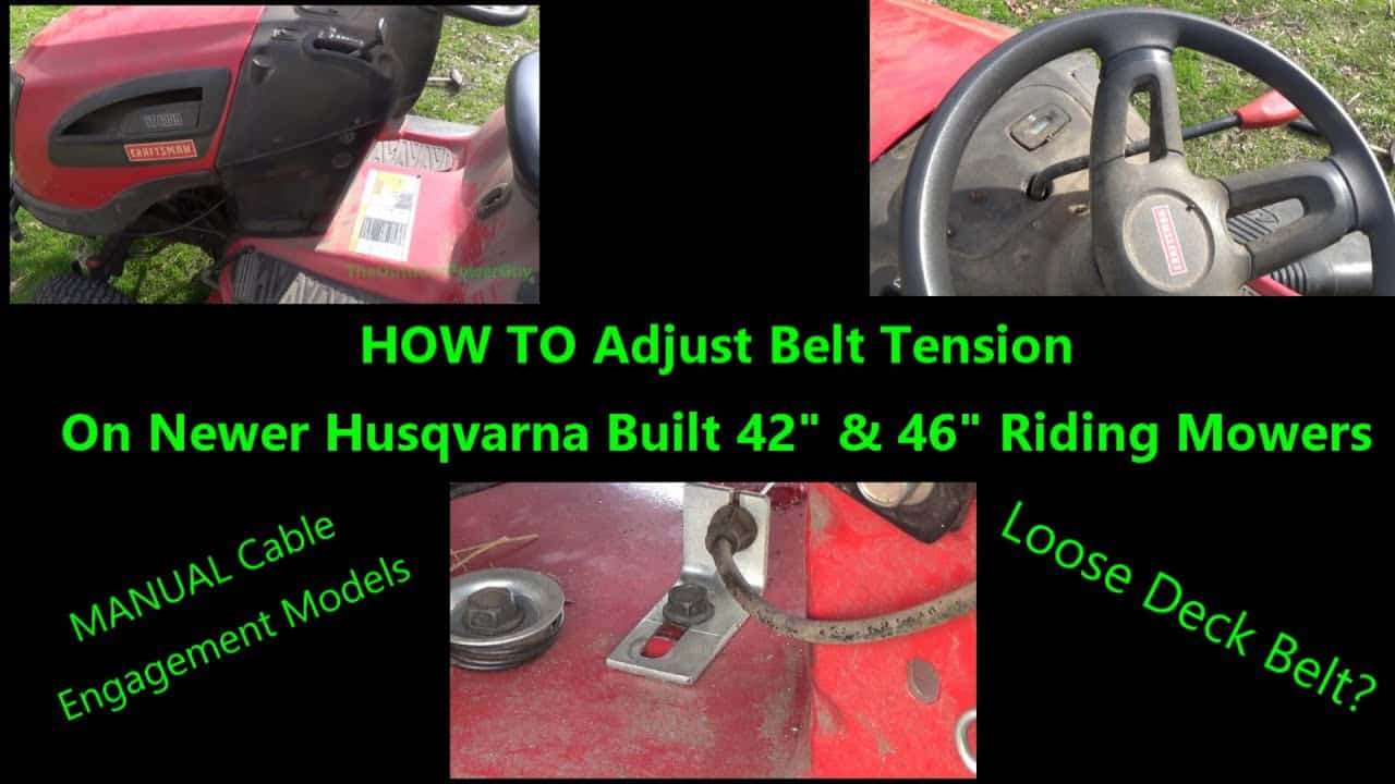 How to Adjust Belt Tension on Husqvarna Riding Lawn Mower: A Step-by ...